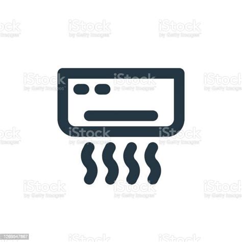 흰색 배경에 격리된 에어컨 벡터 아이콘입니다 웹 사이트 디자인 및 모바일 앱 개발을위한 개요 얇은 라인 에어컨 아이콘 얇은 선 에어컨 윤곽선 아이콘 벡터 공기조화에 대한