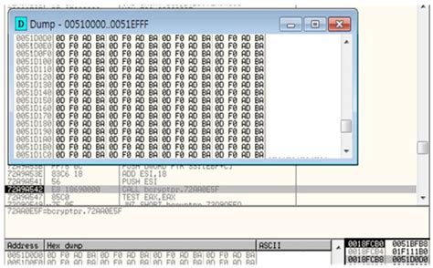 internal function is called after pushing cipher text and key related