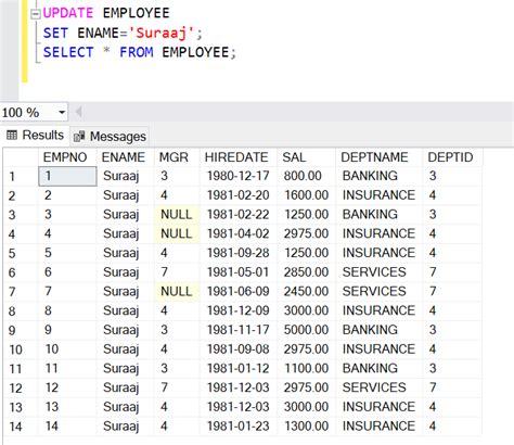 Sql Update Statement Query Multiple Columns In Table 2024