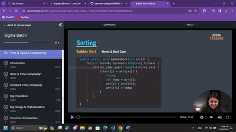 Starting Time And Space Complexity Chapter At Apnacollege Altamash Siddiqui Posted On The