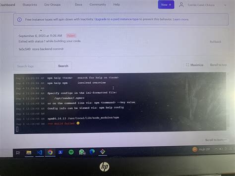 Build Failed Despite Stating Correct Start Command Render