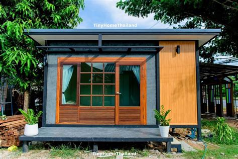 บ้านน็อคดาวน์เพื่อเป็นเรือนรับรอง 1 ห้องนอน 1 ห้องน้ำ พร้อมระเบียงเล็กหน้าบ้าน Naibann ใน