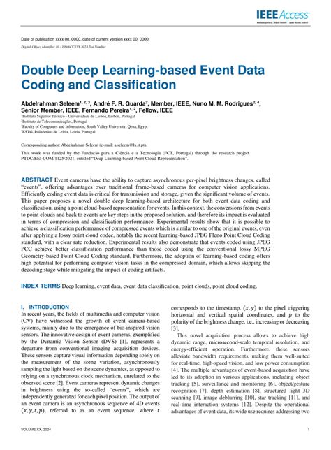 Pdf Double Deep Learning Based Event Data Coding And Classification