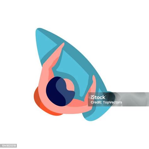 서핑 보드 평면도 젊은이 편안한 해변에서 수영 하는 소녀 흰색 배경에 그림을 벡터 관광에 대한 스톡 벡터 아트 및 기타 이미지 관광 관광객 디자인 Istock