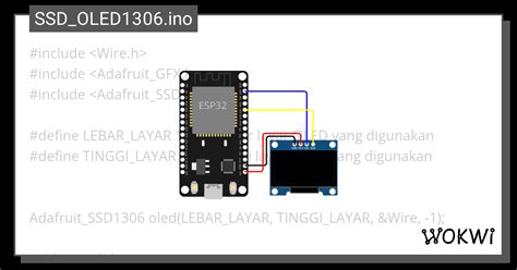 SSD OLED Ino Wokwi ESP STM Arduino Simulator