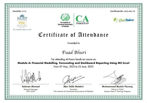 Fuad Zakaria Bhuri Fca Cia Cfe On Linkedin Completed Cohort Module Financial Reporting