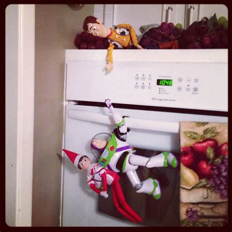 Elf On The Shelf Playing With Woody And Buzz Lightyear Elfontheshelf