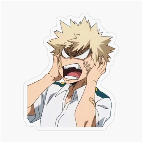 Katsuki Bakugou Sticker Sticker By Zoeygold13 Pegatinas Bonitas