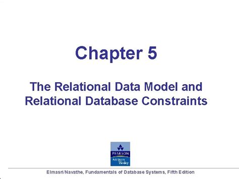 chapter 5 the relational data model and relational