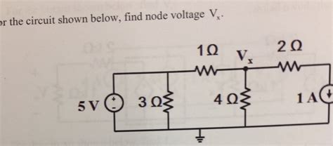 Solved R The Circuit Shown Below Find Node Voltage Vx Chegg