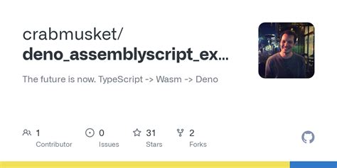github crabmusket deno assemblyscript example the future is now typescript wasm deno