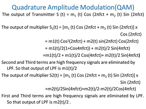 Quadrature Amplitude Modulation And Demodulation In Analog Communication Ppt