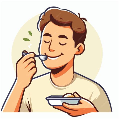 Premium Vector Vectors Of People Eating Their Food