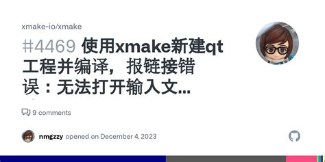 使用xmake新建qt工程并编译，报链接错误：无法打开输入文件“qt5guilib“ · Issue 4469 · Xmake Io