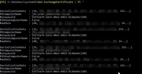 Get ExchangeCertificate Liefert Nichts Administrator