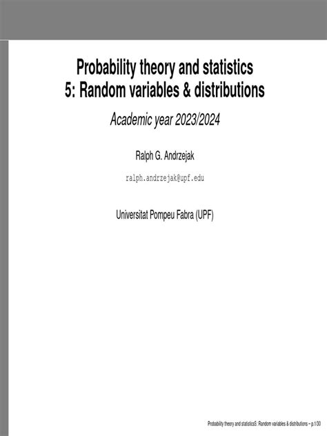 Block 5 Random Variables And Distributions Solved Pdf