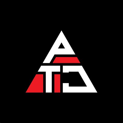 PTJ Triangle Letter Logo Design With Triangle Shape PTJ Triangle Logo Design Monogram PTJ
