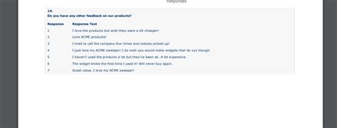 View Or Export Open Ended Responses E G Comments SurveyMethods Knowledge Base