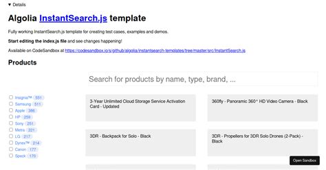 Autocomplete As Searchbox Codesandbox