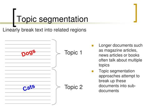 Ppt Topic Segmentation Powerpoint Presentation Free Download Id