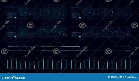 Hud Fui Template For Widescreen Without Text 006 Stock Vector Illustration Of Dashboard Data