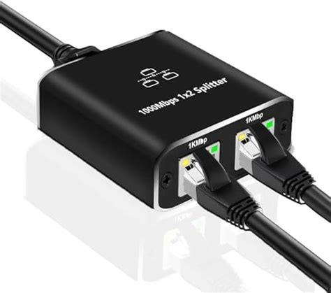Ethernet Splitter 1000mbps High Speed 1 To 2 Out Rj45