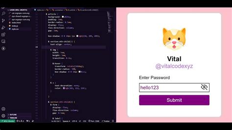 How To Login Html Css Js Show And Hide Password Youtube