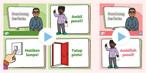 Simon Says Classroom Instructions Indonesian Twinkl