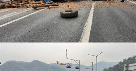 이런 게 천운절벽서 추락하는 트럭 비껴간 승용차 영상