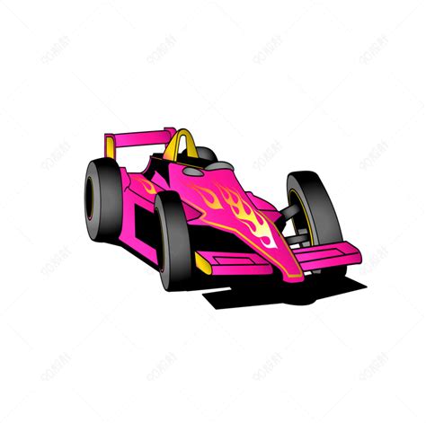 手绘卡通比赛赛车【免抠元素png】 90设计网