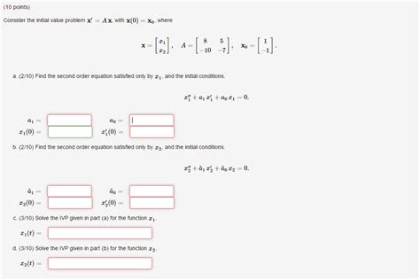 solved consider the initial value problem x ax with x 0