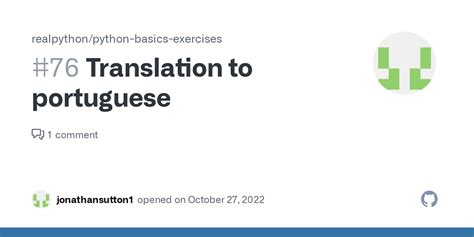 Translation To Portuguese · Issue 76 · Realpythonpython Basics