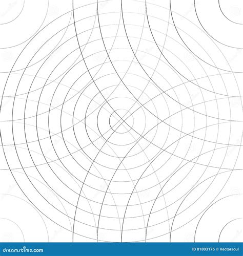 Cellular Pattern With Thin Lines Of Circles Repeatable Subtle Stock