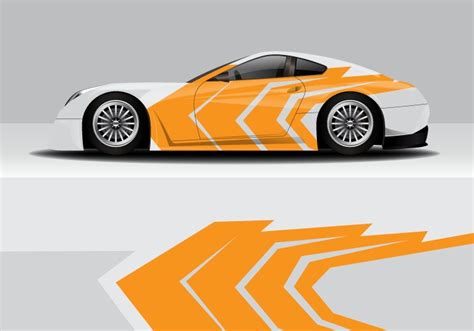 Car Wrap Crash Art With Polygon Texture Royalty Free Vector