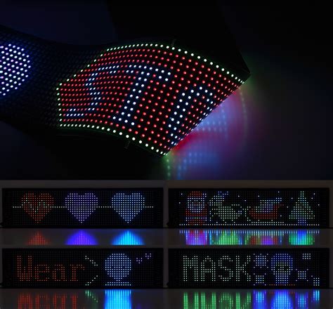 LED Matrix Pixel Panel Bluetooth APP USB V Flexible Addressable RGB Pattern Graffiti Scrolling