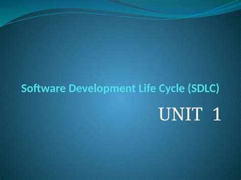 Software Development Life Cycle Ppsx Operating Systems Computer Software And Applications