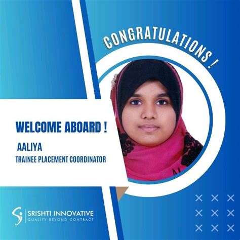 Srishti Innovative On Linkedin Newjoinee