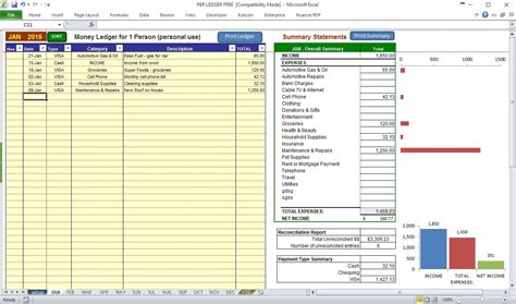 Free Bookkeeping Ledger For Personal Use Download