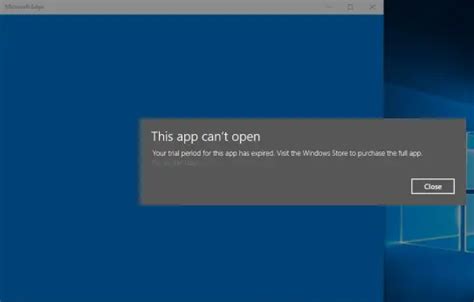 Your Trial Period For This App Has Expired Error In Windows 11