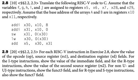 Solved 2 9[20] ﻿for Each Risc V Instruction In