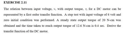 Solved The Relation Between Input Voltage V With Output