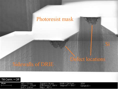 Bizarre Defects In Si Etched In A Deep Reactive Ion Etching Drie Process Bosch So What