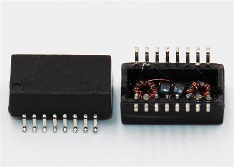 Surface Mounting Cat 5 Pulse Ethernet Transformer Dual Phase Toroidal Coil Structure