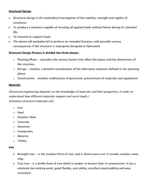 Solution Structural Engineering Notes Studypool