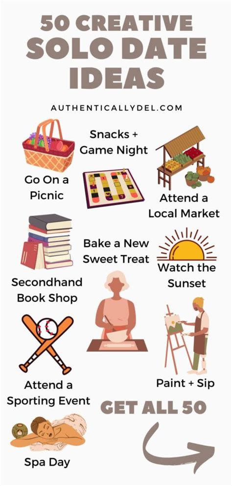 50 Solo Date Ideas To Show Yourself Love Authentically Del