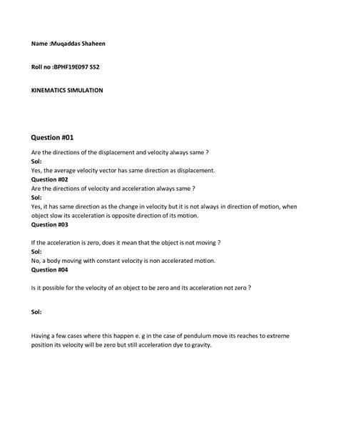 SOLUTION Kinematics In Physics And Its Defination In Detail Studypool