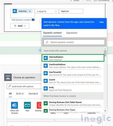 send email with options for the approval process using power automate