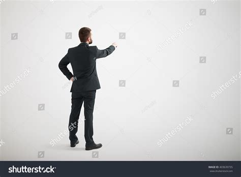 Back View Man Standing Pointing His Stock Photo 403639735 Shutterstock