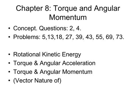 Torque And Angular Momentum Presentation