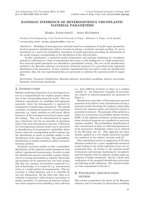 Pdf Bayesian Inference Of Heterogeneous Viscoplastic Material Parameters